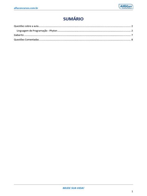 Questões De Linguagem De Programação Phyton Pdf Python Linguagem