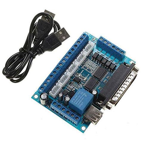 Gumps Grocery 5 Axis Cnc Interface Adapter Breakout Board For Stepper Motor Driver Mach3 W Usb