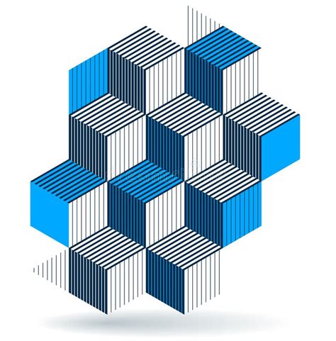 Isometric 3d Cubes Vector Abstract Geometric Background Abstraction Art Polygonal Graphic