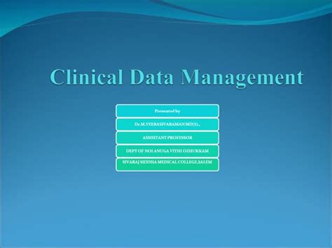 Clinical Data Management Pptx
