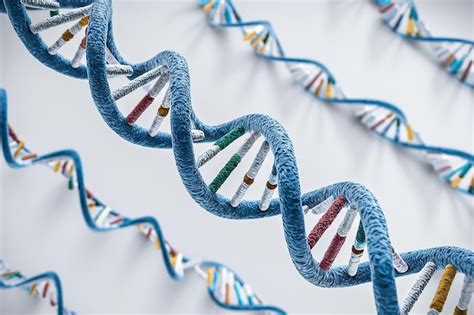 3d Rendering Dna Strand Premium Ai Generated Vector