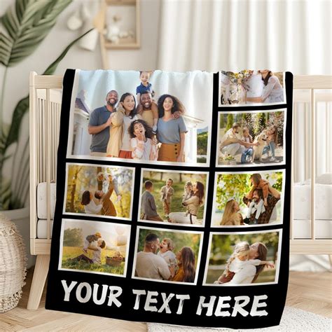 Personalized Photo Blanket Custom Picture Blanket Made In Usa Custom