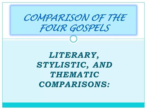 The Four Gospels Pptx