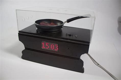 bacon alarm clock arduino powered wake up with sizzle