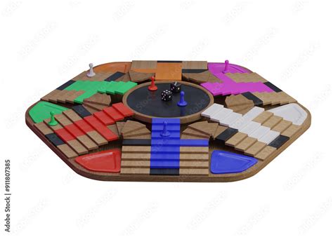 3d Illustration Of Six Player Ludo Game Vector Ludo Game Board Ludo