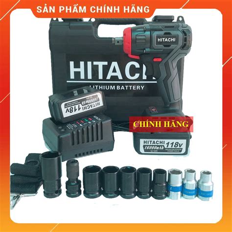 HÀng MỚi VỀ Máy Siết Bulong KhÔng ChỔi Than Hitachi 118v 3 ĐÈn Led