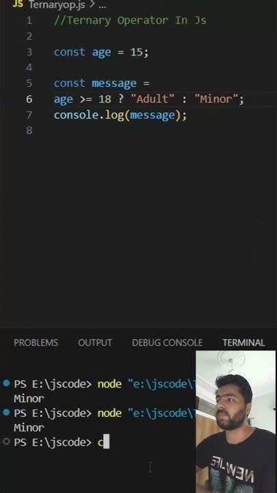 master javascript ternary operator simplify your code👍 coding shorts