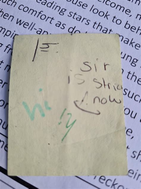 Im A Six Month Ect Whos Been Working On Behaviour Management Found This Note While Marking
