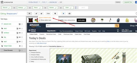 Screenster Documentation Ignoring Ui Differences