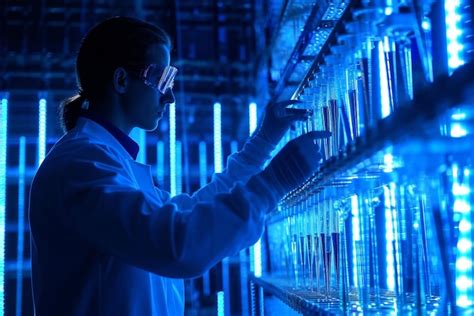 Premium Photo Lab Tech Identifies Flask