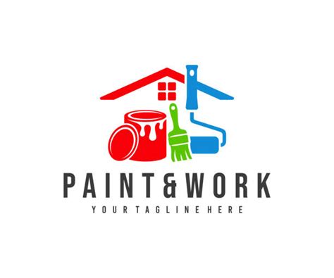 Logo Peintre En Batiment Vectoriels Et Illustrations Libres De Droits