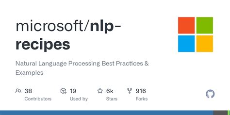 Github Microsoftnlp Recipes Natural Language Processing Best Practices And Examples