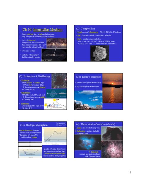 composition of interstellar medium lecture slides astr 1220 docsity