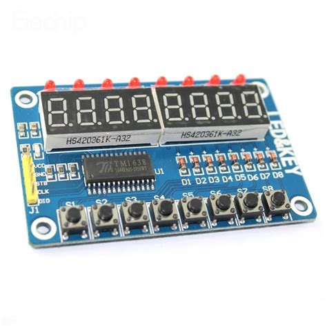 TM LED Display Segment Bit Digital Tube Display Board TM Keys Bit Keyboard LED