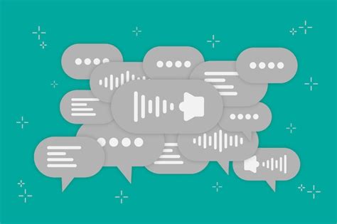 nuages de dialogue gris avec texte audio et saisie de messages