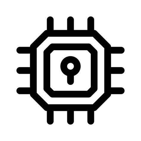Keyhole On Processor Concept Icon Of Secure Processor 46257872 Vector Art At Vecteezy