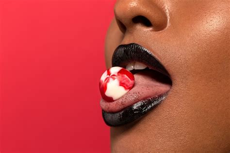 Free Photo Person Eating A Sweet Candy Desert