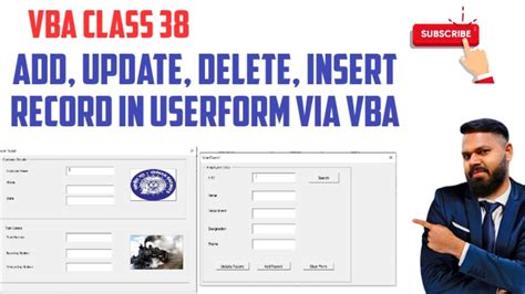 How To Addupdatedeleteinsert Clear Record In A Userform Via Vba