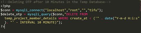 Php Mysql Delete Records Older Than X Minutes Stack Overflow