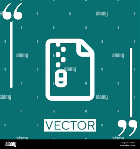 Zip File Linear Icon Editable Stroke Line Stock Vector Image Art Alamy