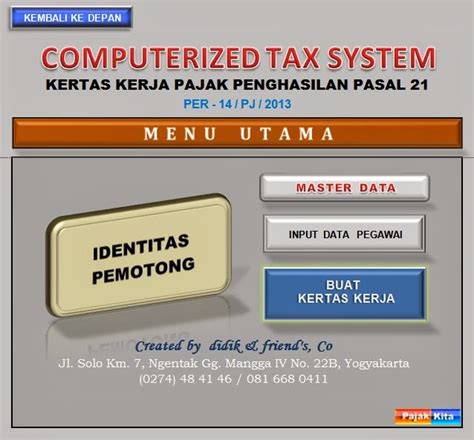 Kertas Kerja Pph Excel Ptkp Delinewstv