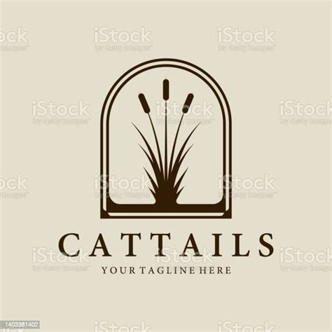 캣테일 또는 갈대 로고 빈티지 벡터 일러스트 레이 션 템플릿 디자인 0명에 대한 스톡 벡터 아트 및 기타 이미지 0명 가구 갈대속 벼과 Istock