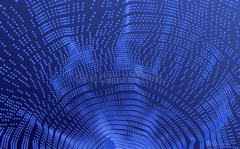 Abstract Background With Dynamic Particles Circular Grid Pattern Stock