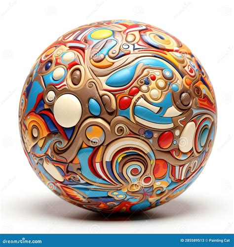 Colorful Abstract Sphere On A White Background Stock Illustration