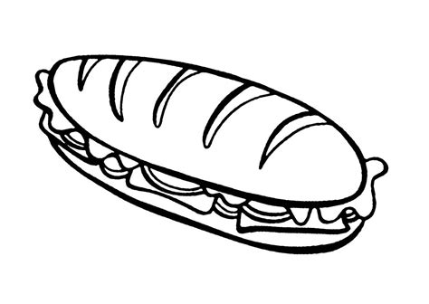 샌드위치 색칠 공부 Kr에서 무료 색칠 공부