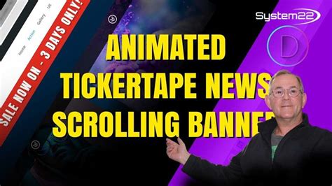 divi theme animated tickertape news scrolling banner