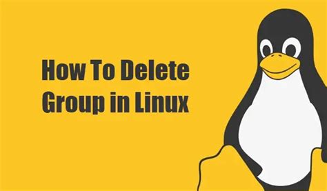 How To Delete A Group In Linux Osetc Tech