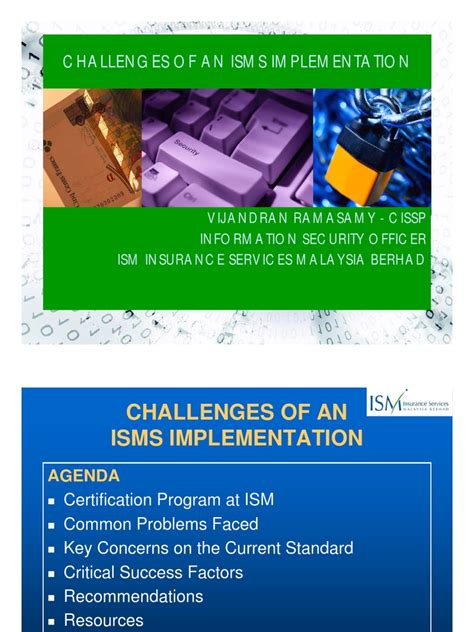 Vijay Challenges Of An Isms Implementation Pdf Information Security Internal Audit