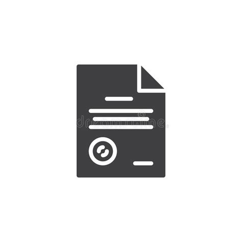 Document File Vector Icon Stock Vector Illustration Of Approval