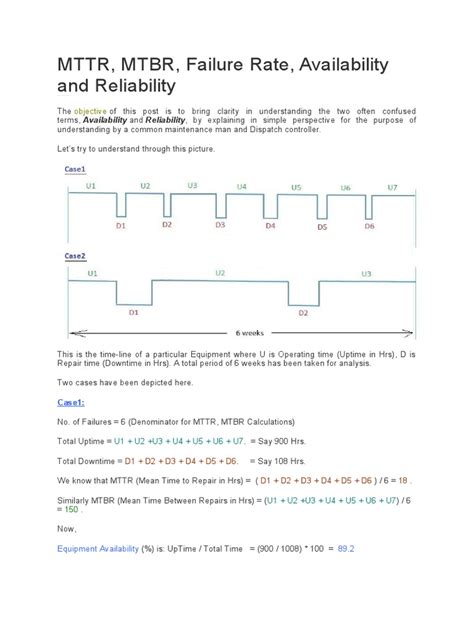 Cours Availability Mttr Mtbf Pdf Reliability Engineering Systems