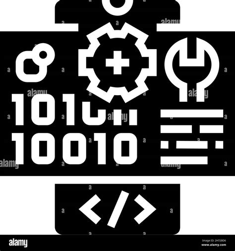 Application Development Glyph Icon Vector Illustration Stock Vector Image And Art Alamy