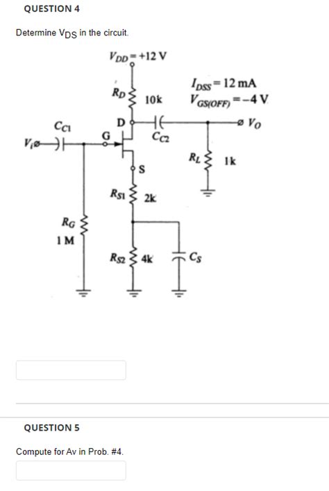 solved question 4 determine vps in the circuit vpd 12 v