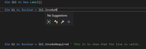 IntelliSense Not Completing InvokeRequired On Label Issue Dotnet Roslyn GitHub