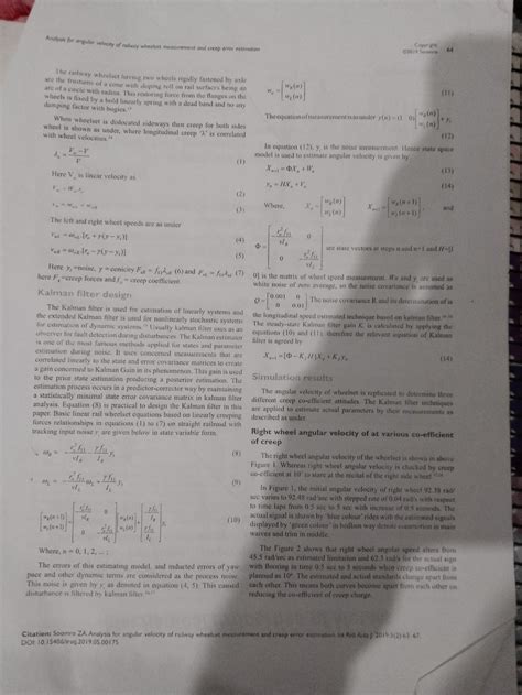 Joint State And Parameter Estimation Kalman Filter Ukfekf Researchgate