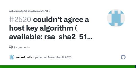 couldn t agree a host key algorithm available rsa sha2 512 rsa sha2