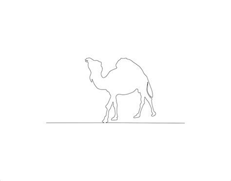 Premium Vector Continuous Line Drawing Of Camel One Line Of Arabian