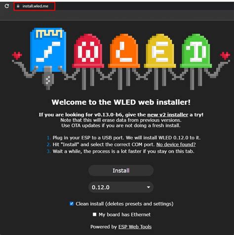 Wled Phone App Control Addressable Leds With An Esp32 Or Esp8266