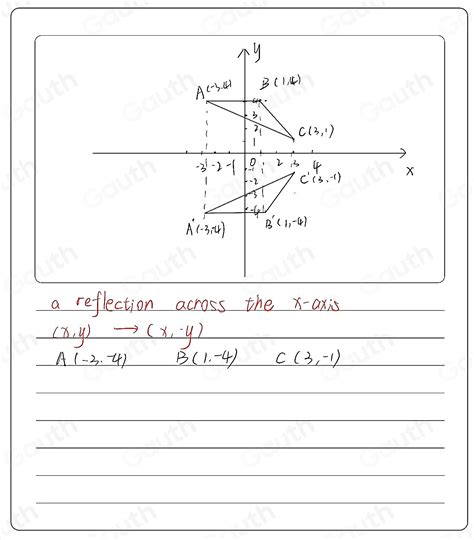 Solved The Graph Of Abc Has Coordinates A 3 4 B 1 4 And C 3 1 Part A Graph Abc And [math]
