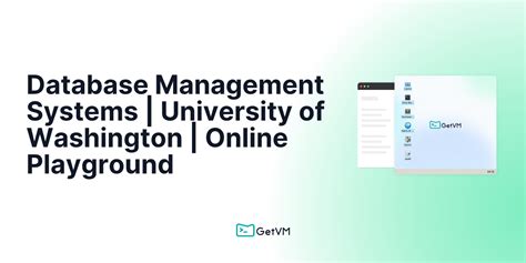 Database Management Systems University Of Washington Online Playground