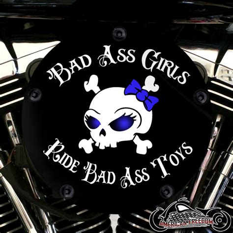 Harley Davidson High Flow Air Cleaner Cover Bad Ass Blue Harley
