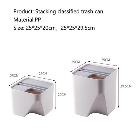 Stackable Household Trash Can Classification Trash Vicedeal