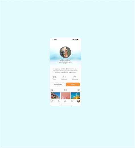 User Profile Ui Design Figma