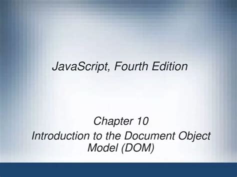 Ppt Javascript Fourth Edition Powerpoint Presentation Free Download