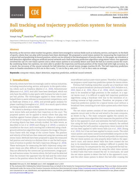 Pdf Ball Tracking And Trajectory Prediction System For Tennis Robots