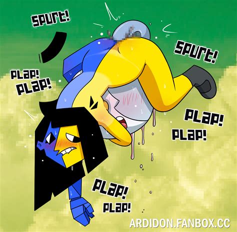 Rule 34 1futa 1girls Ardidon Bent Over Black Hair Blue Skin Breasts Censored Cum Duo Ena