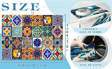 Dish Drying Mat For Kitchen Counter 18x24 Inchsuper